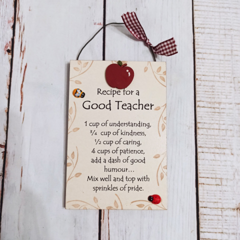 Tabliczka Recipe for a Good Teacher > Edu Pszczółka